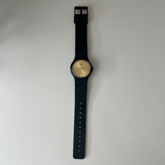 Casio | Accessories | Casio Watch Black And Gold Analog | Poshmark